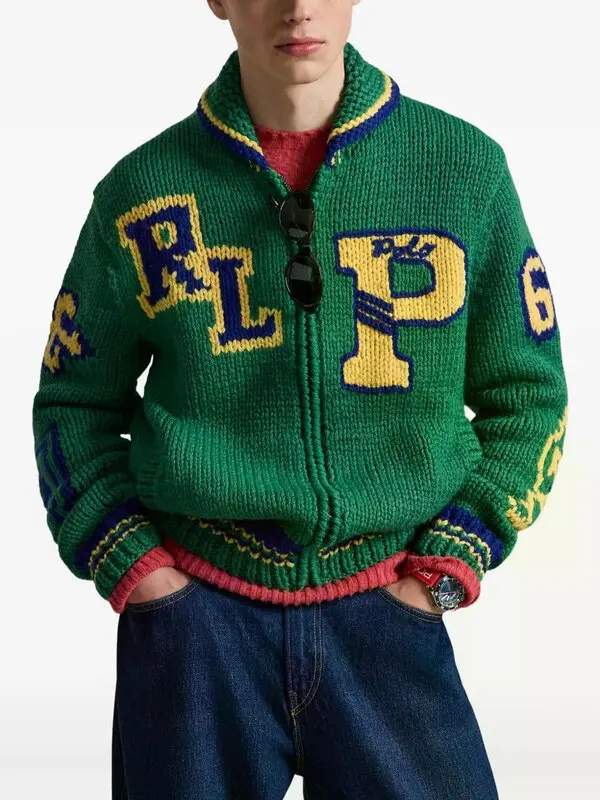 Polo Ralph Lauren Varsity-inspired Wool Full-zip Jumper