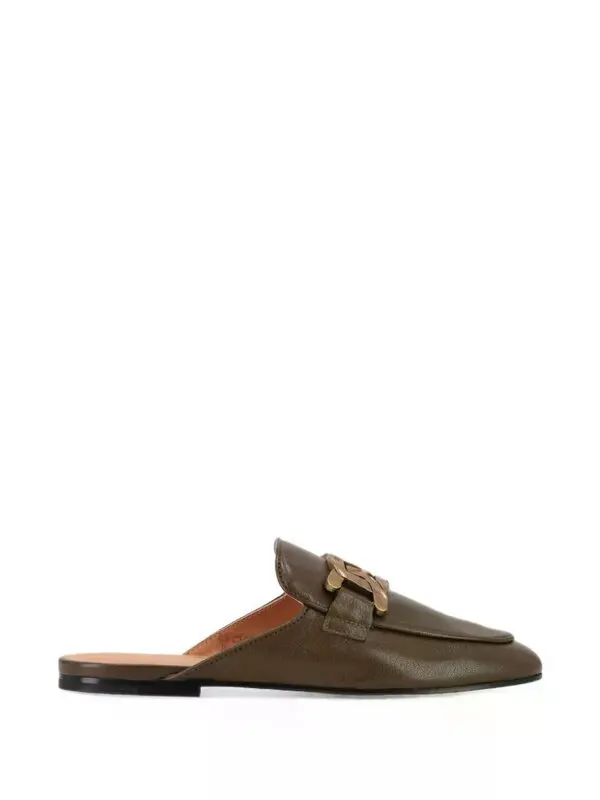 TOD'S Chain-link Mules - Green