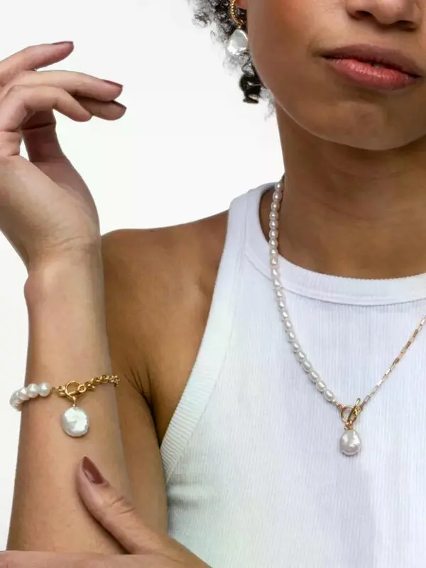 DOWER & HALL Keshi Luna Pearl-drop Necklace