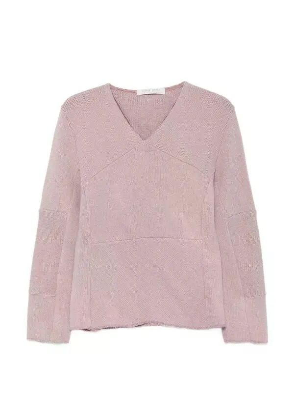 Miu Miu 2000s V-neck Panelled Sweater - Pink