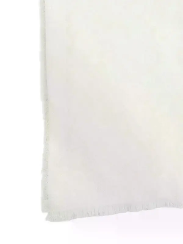 Tagliatore Monogram-pattern Frayed Scarf
