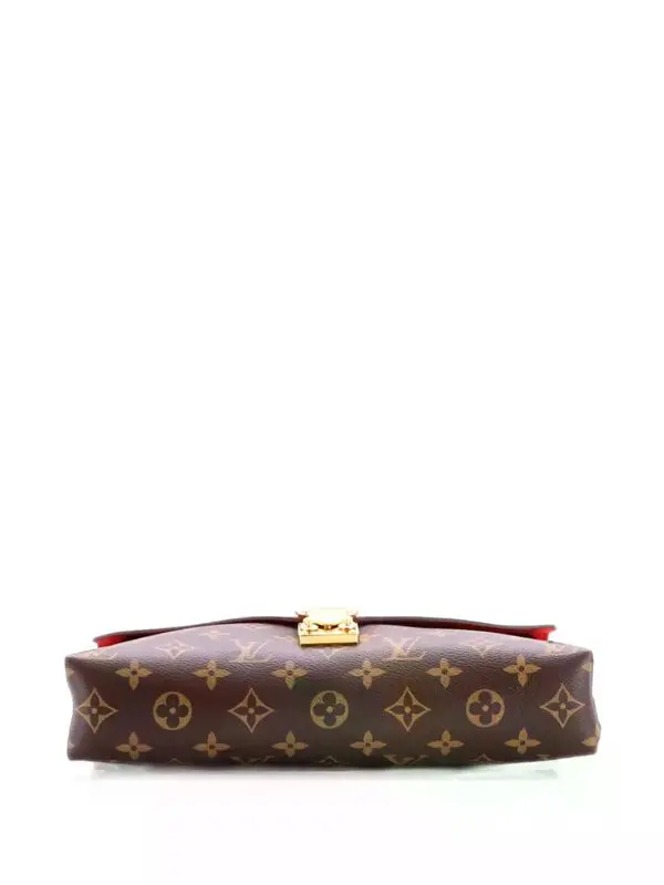 LOUIS VUITTON Pallas Chain Shoulder Bag In Monogram Canvas And Calfskin - Red