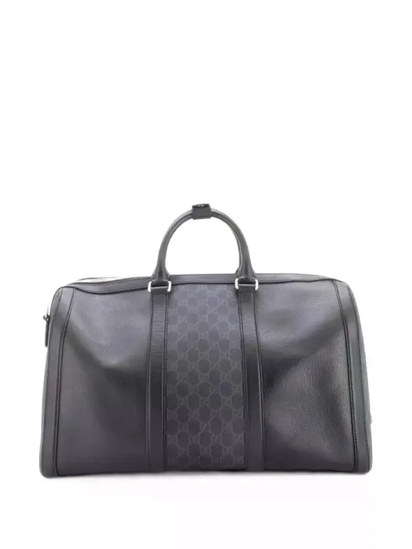 Gucci Gg Coated Canvas And Leather Medium Travel Bag