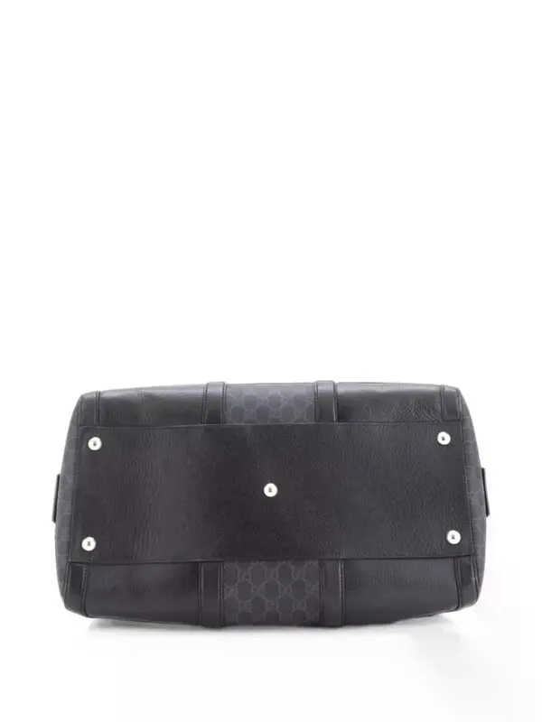 Gucci Gg Coated Canvas And Leather Medium Travel Bag