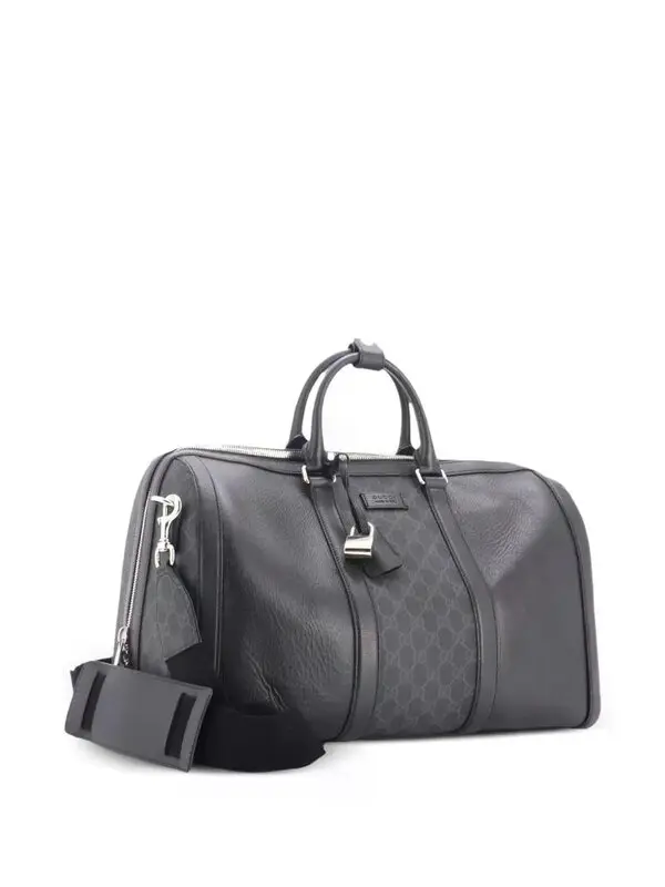 Gucci Gg Coated Canvas And Leather Travel Bag