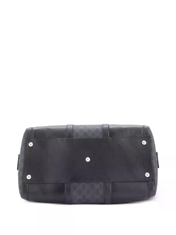 Gucci Gg Coated Canvas And Leather Travel Bag