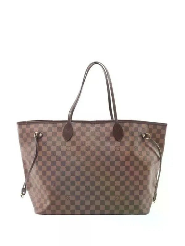 LOUIS VUITTON 2012 Damier Ebene Neverfull Gm Tote Bag - Brown