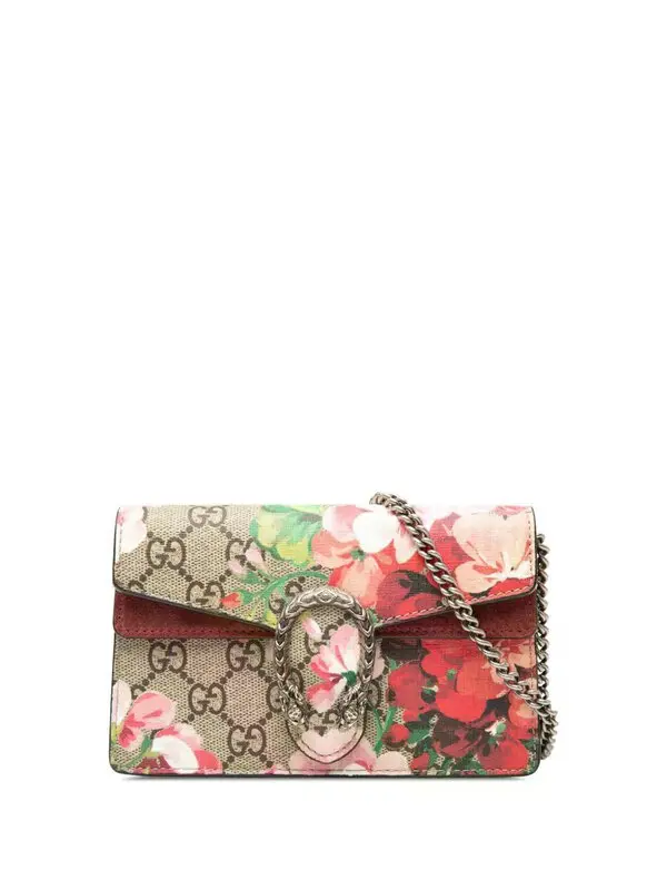 Gucci 2016-2026 Mini Gg Supreme Blooms Dionysus Crossbody Bag - Neutrals