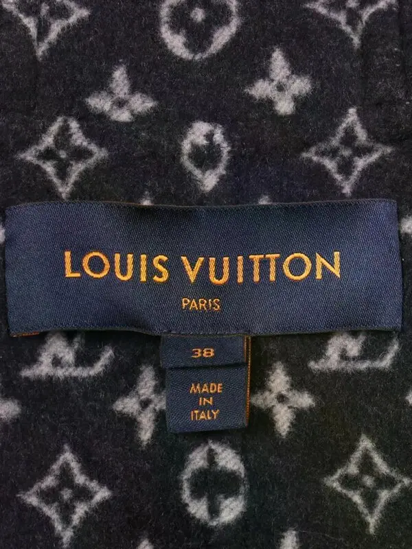 LOUIS VUITTON 2010s Monogram Hooded Wrap Coat