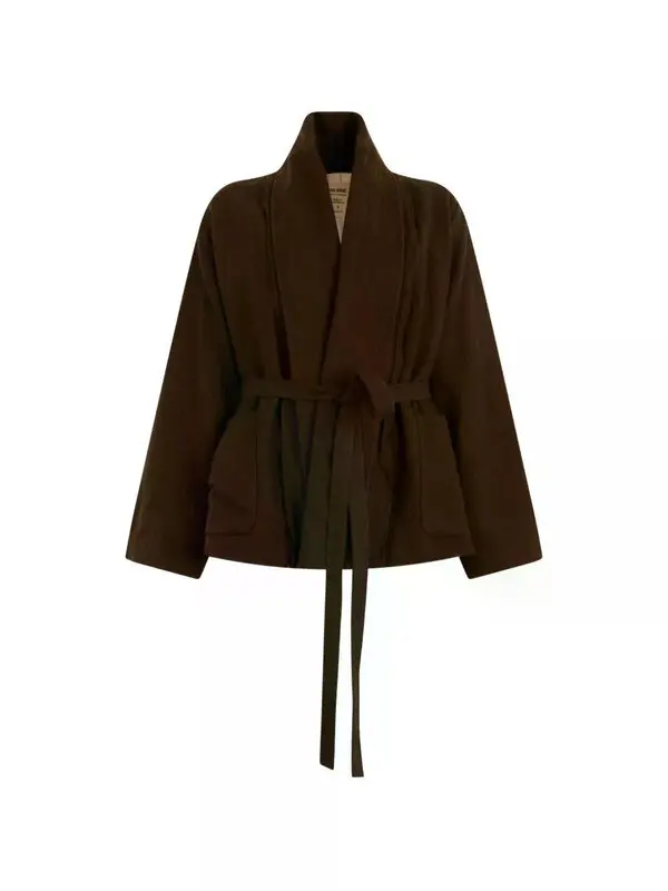 UMA WANG Belted Shawl-collar Jacket