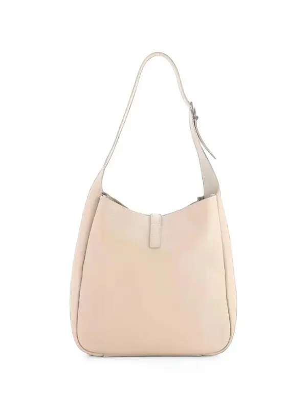 Saint Laurent Le 5 A 7 Supple Leather Small Hobo Bag - Neutrals