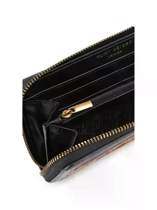Kurt Geiger Tiger-print Eagle-head Wallet