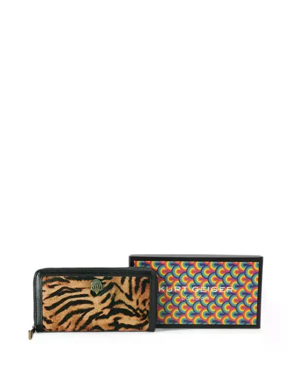 Kurt Geiger Tiger-print Eagle-head Wallet