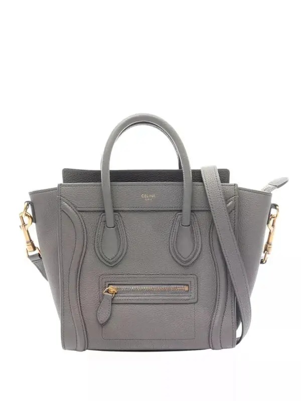Celine 2000-2026 Nano Leather Luggage Tote Satchel