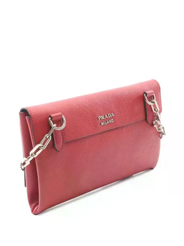 Prada Saffiano Wallet On Strap Crossbody Bag