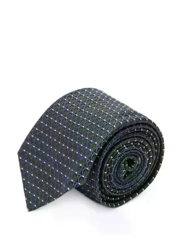 FERRAGAMO Pegasus Jacquard Tie - Blue