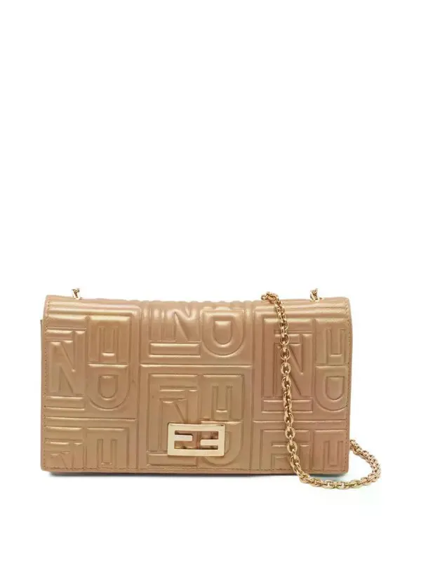 Fendi 2008 Baguette Ff Wallet-on-chain Mini Bag - Neutrals