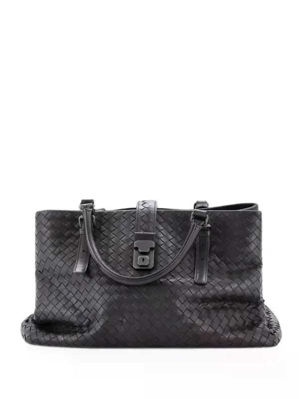 Bottega Veneta Roma Bag Intrecciato Nappa Large Tote Bag - Brown