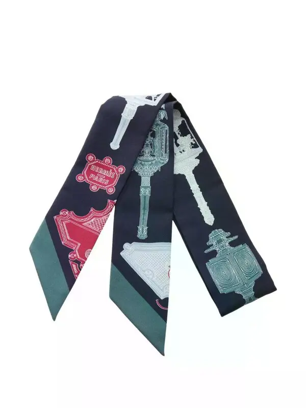Hermès 2010s Wonderful Lanterns Scarf - Black