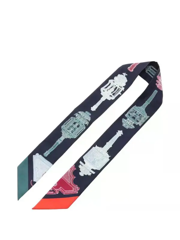 Hermès 2010s Wonderful Lanterns Scarf - Black