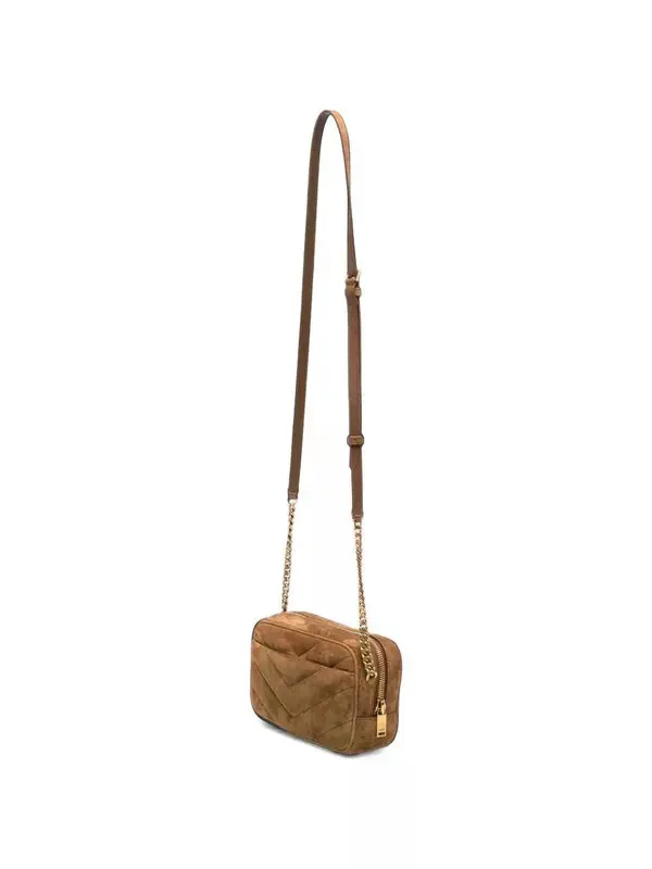 Saint Laurent Quilted-suede Crossbody Bag
