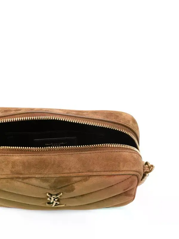Saint Laurent Quilted-suede Crossbody Bag