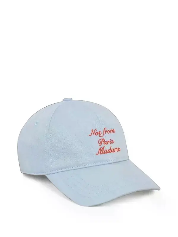 Drole De Monsieur Slogan-calligraphy Baseball Cap - Blue