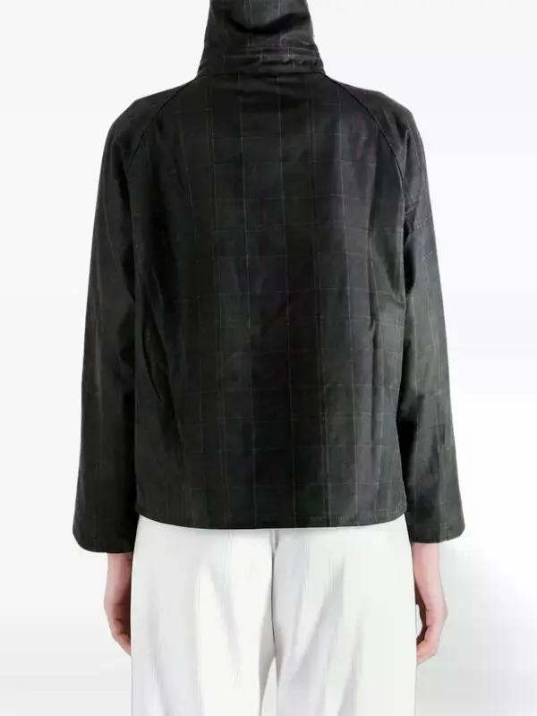 Barbour Arlene Check-pattern Waxed Jacket