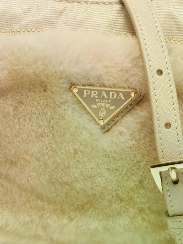 Prada Re-edition Shearling Shoulder Bag