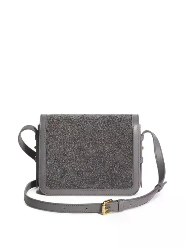 Maison Kitsuné Edie Fox Plaque Shoulder Bag - Grey