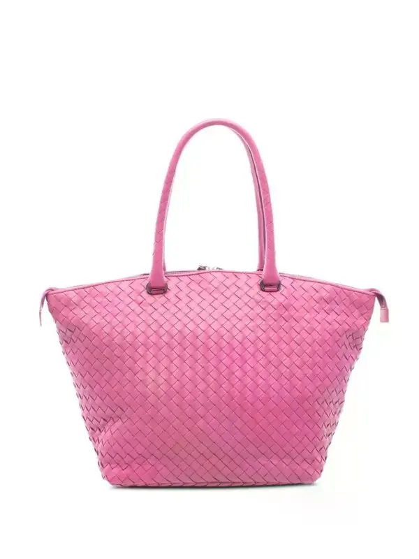 Bottega Veneta Intrecciato Tote Bag - Pink