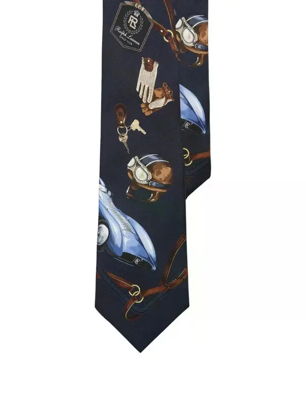 Ralph Lauren Purple Label Silk Neck Tie - Blue
