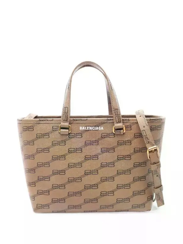 Balenciaga 2010s Small Bb Monogram Tote Bag - Neutrals