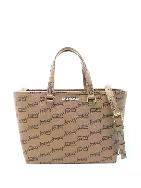 Balenciaga Bb Monogram Tote Bag - Neutrals