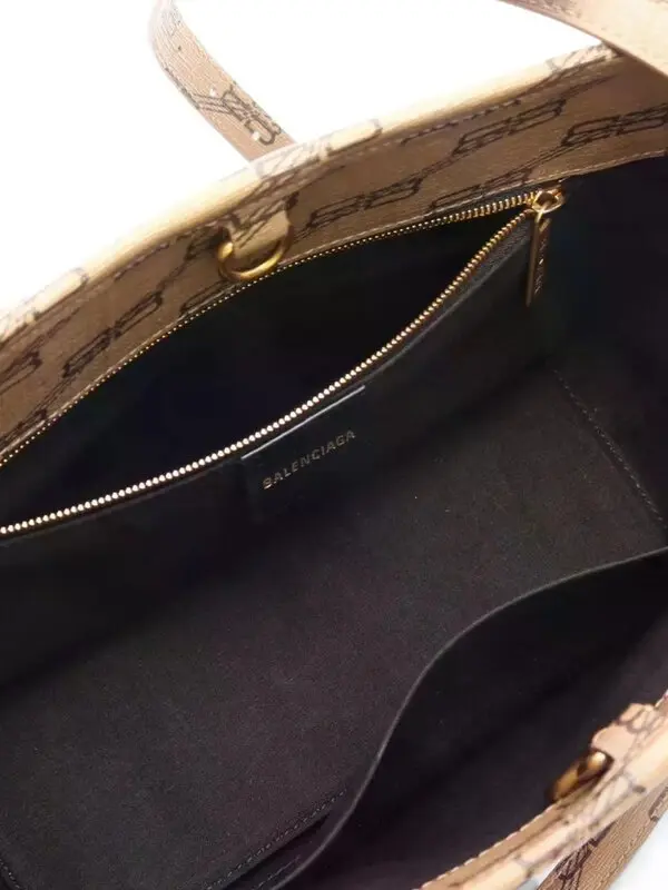 Balenciaga Bb Monogram Tote Bag - Neutrals