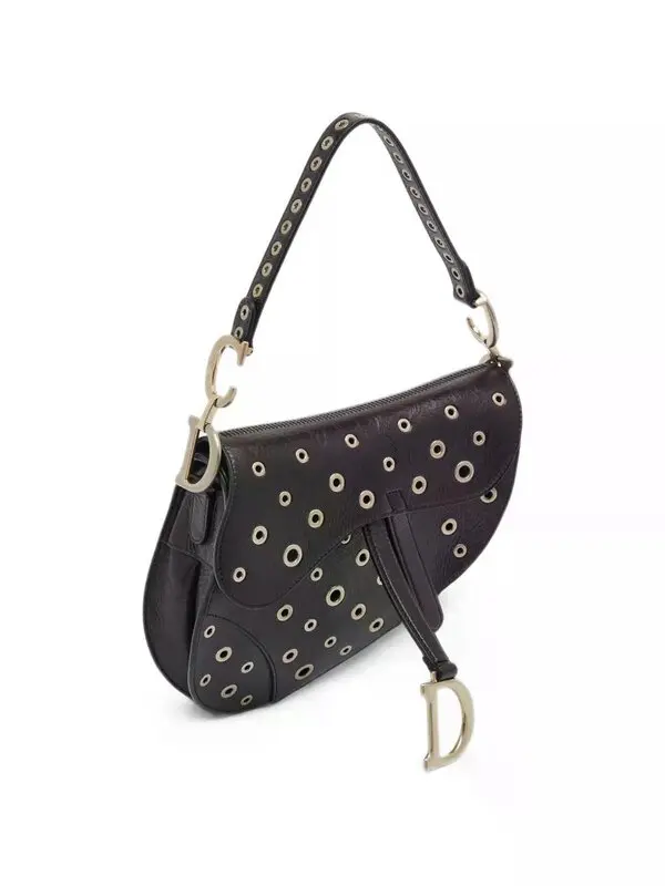 Dior 2024 Medium Saddle Eyelet-detail Shoulder Bag