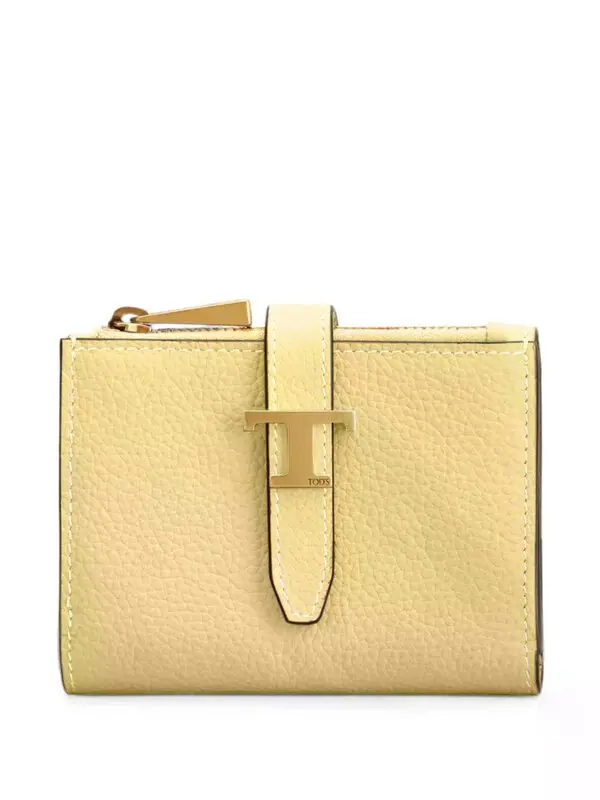 TOD'S T Timeless Leather Wallet - Yellow