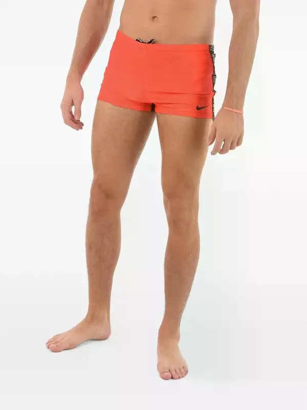 Nike Logo-print Side-band Swim Shorts - Orange