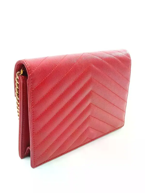 Saint Laurent 2000s Cassandre Envelope Cross Body Bag - Red