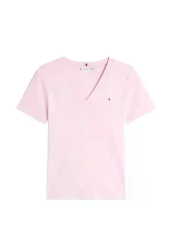 Tommy Hilfiger Slim V-neck T-shirt - Pink