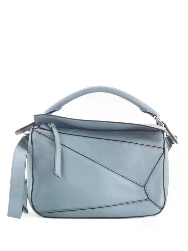 Loewe Puzzle Bag Leather Small Satchel - Blue