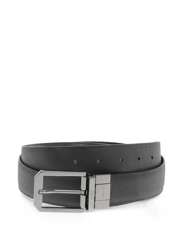 Zegna Reversible Hammered Leather Belt