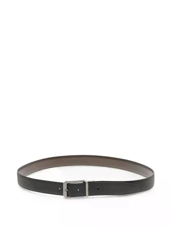 Zegna Reversible Hammered Leather Belt