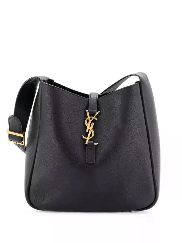 Saint Laurent Le 5 A 7 Supple Leather Small Hobo Bag - Black
