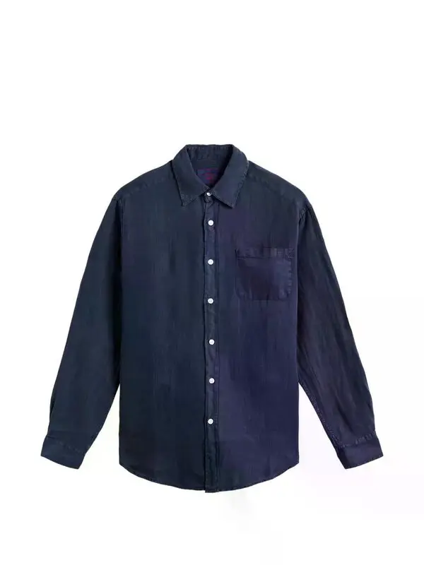 Portuguese Flannel Linen Chest-pocket Shirt - Blue