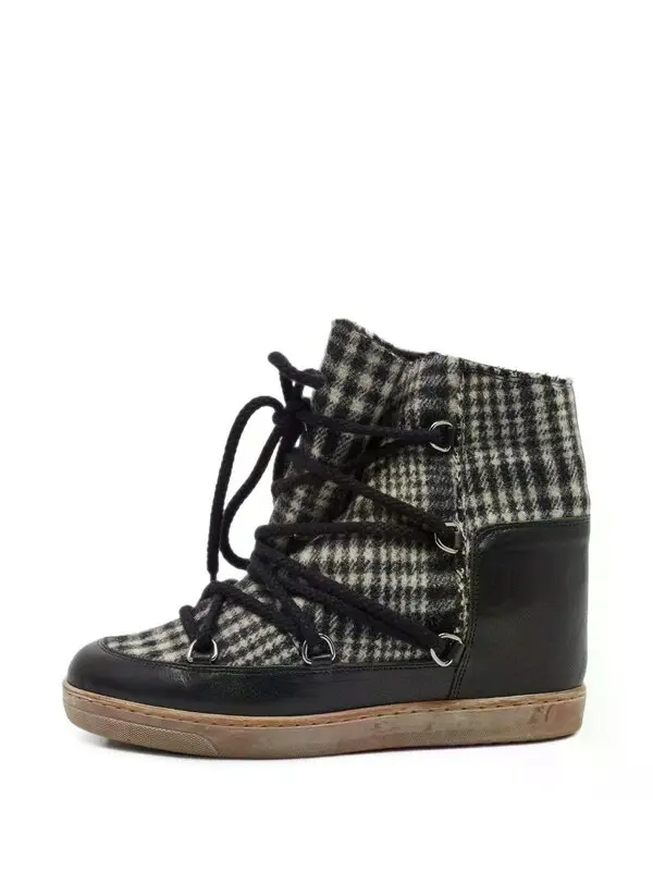 ISABEL MARANT VINTAGE Nowels Houndstooth Snow Boots