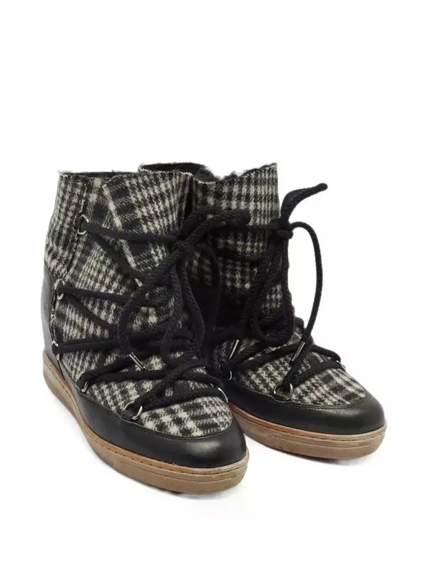 ISABEL MARANT VINTAGE Nowels Houndstooth Snow Boots
