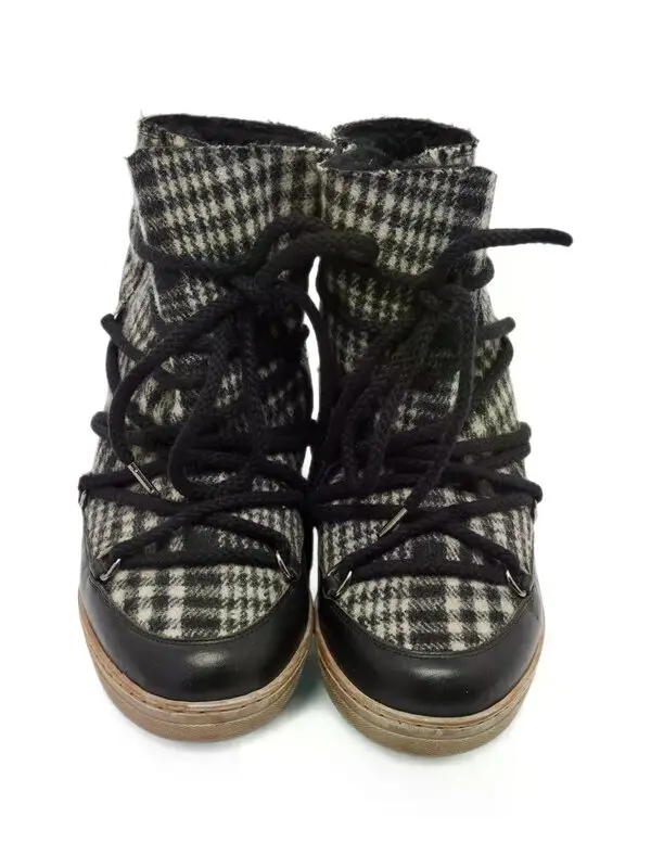 ISABEL MARANT VINTAGE Nowels Houndstooth Snow Boots