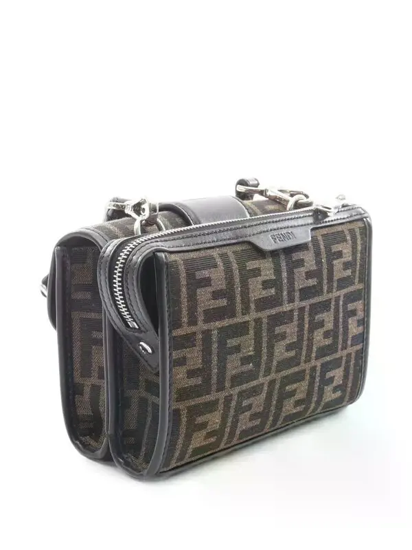 Fendi 2020s Double Baguette Shoulder Bag - Brown