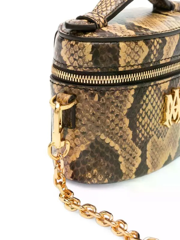 Amiri Nano Snake-effect Logo-plaque Vanity Mini Bag
